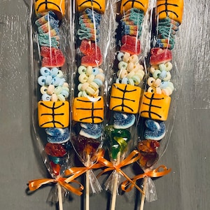 Basketball Sports Birthday Teams Candy Kabobs Party Favors Treat Boxes ...