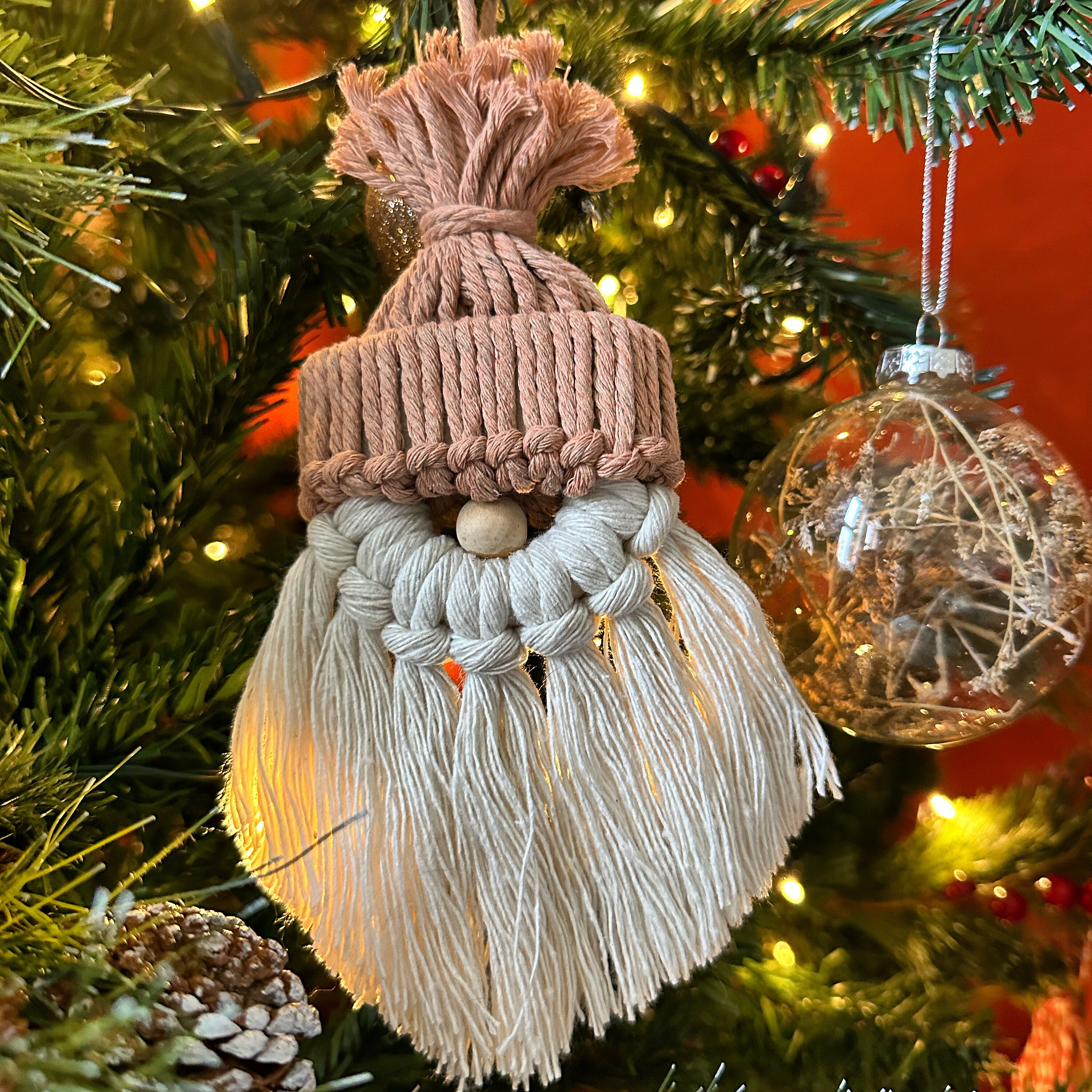Christmas Gonk // Christmas Decoration // Christmas Macrame // Macrame // Christmas - Etsy UK