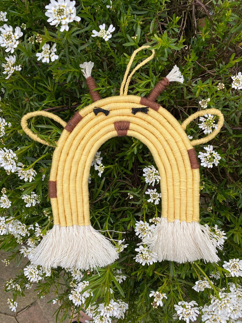 Geronimo the Giraffe // Macrame Animal Rainbow // Macrame Animal ...