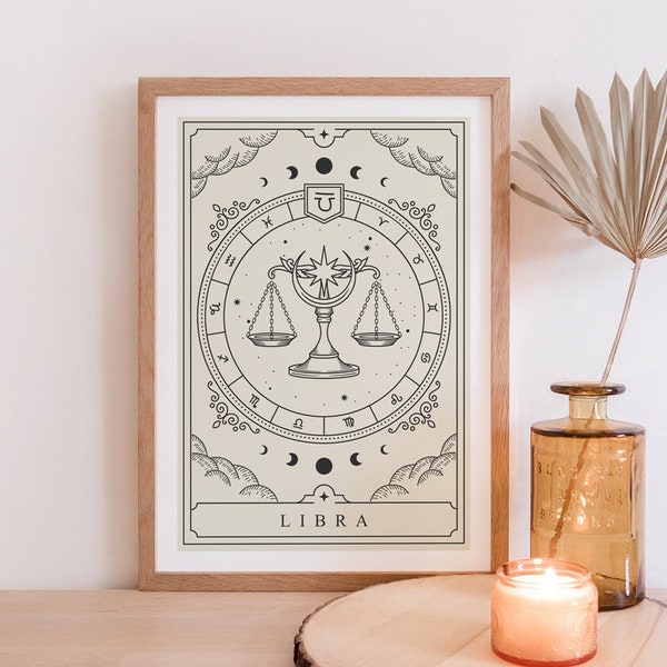 Libra Print - Etsy