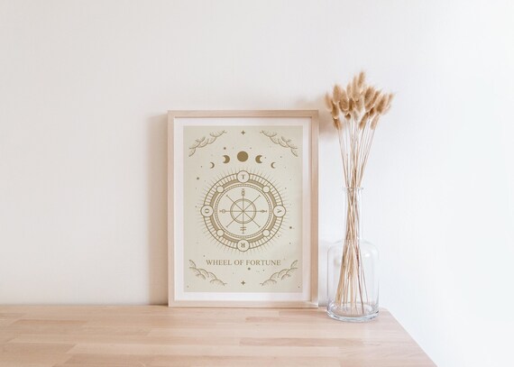 Wheel of Fortune Tarot Card Poster / Print / Tarot Wall Art / | Etsy UK