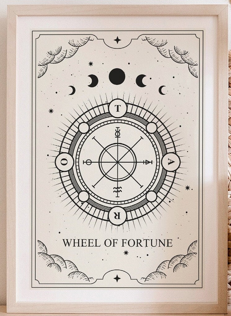 Wheel of Fortune Tarot Card Poster / Print / Tarot Wall Art / - Etsy UK
