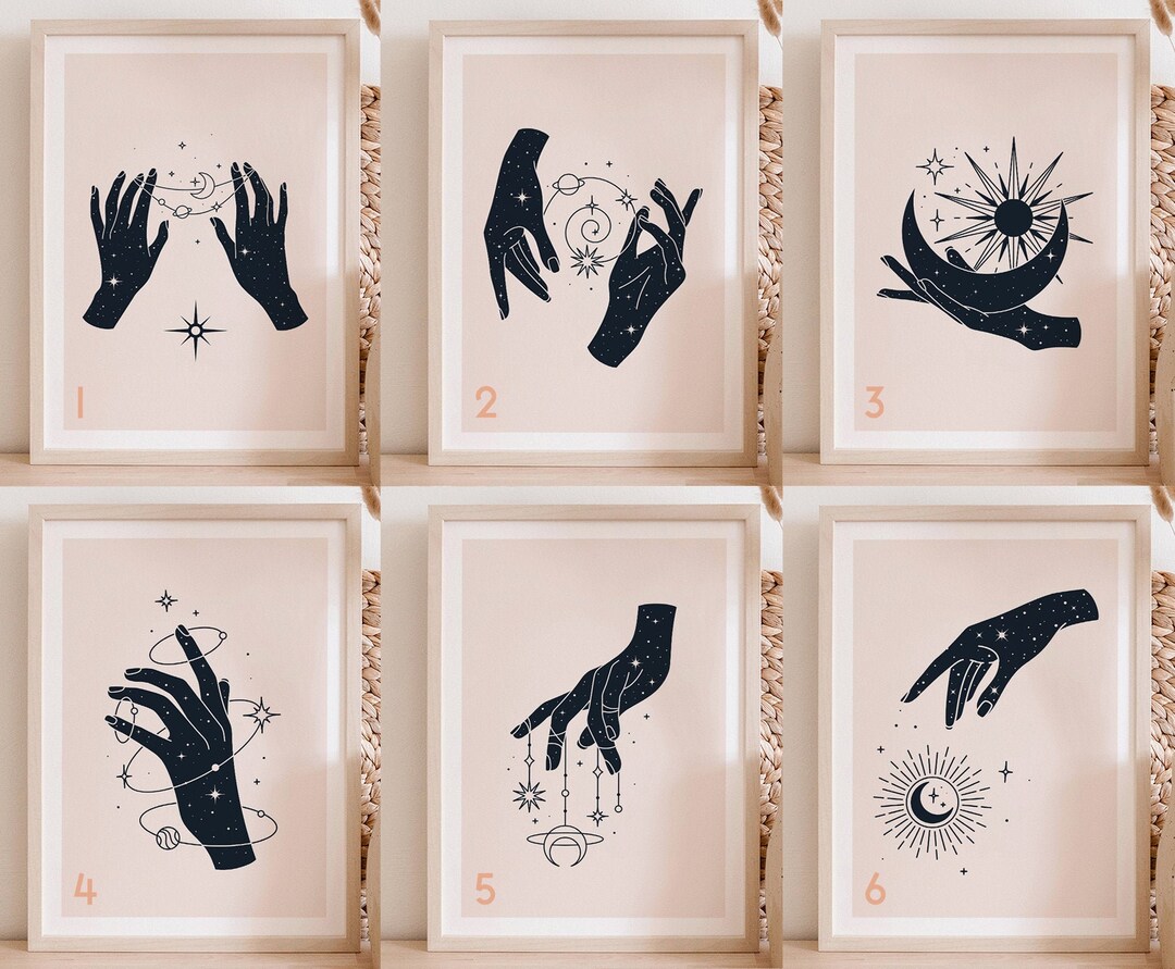 Boho Celestial Prints / Posters / Boho Decor / Sun Moon Print ...