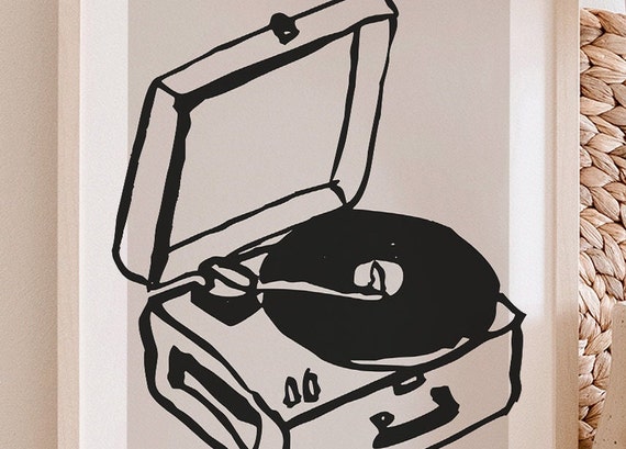 Record Player Drawing
