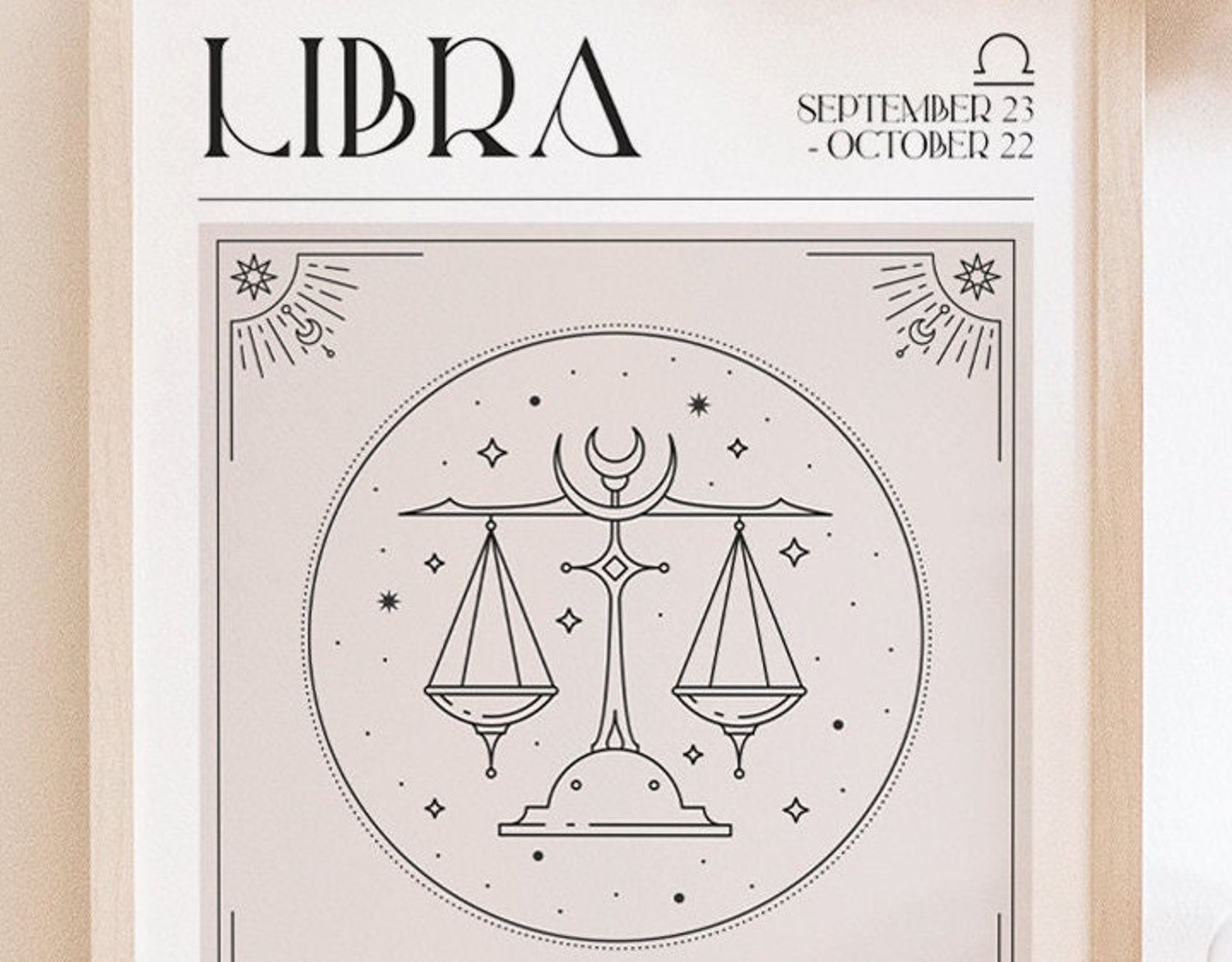 Libra Zodiac Poster / Tarot Card Print / Star Sign Gifts / - Etsy UK