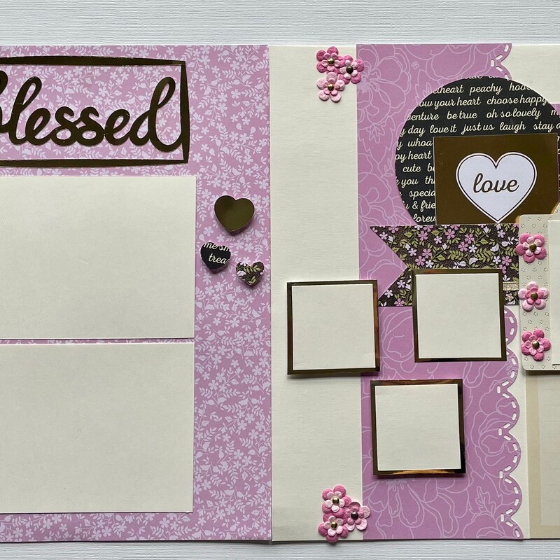 12x12 Scrapbook Layout - Etsy
