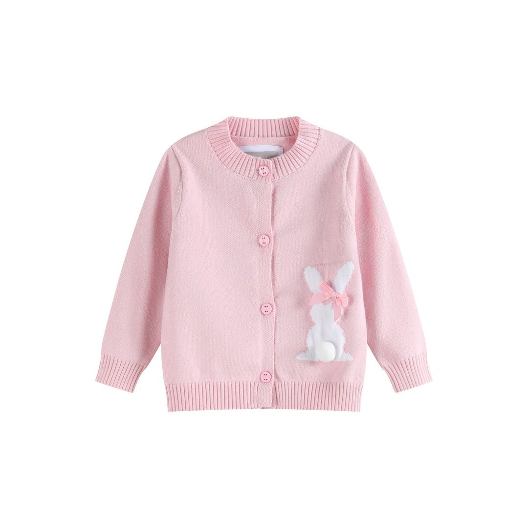 Pink Knit Easter Bunny Cardigan - Etsy
