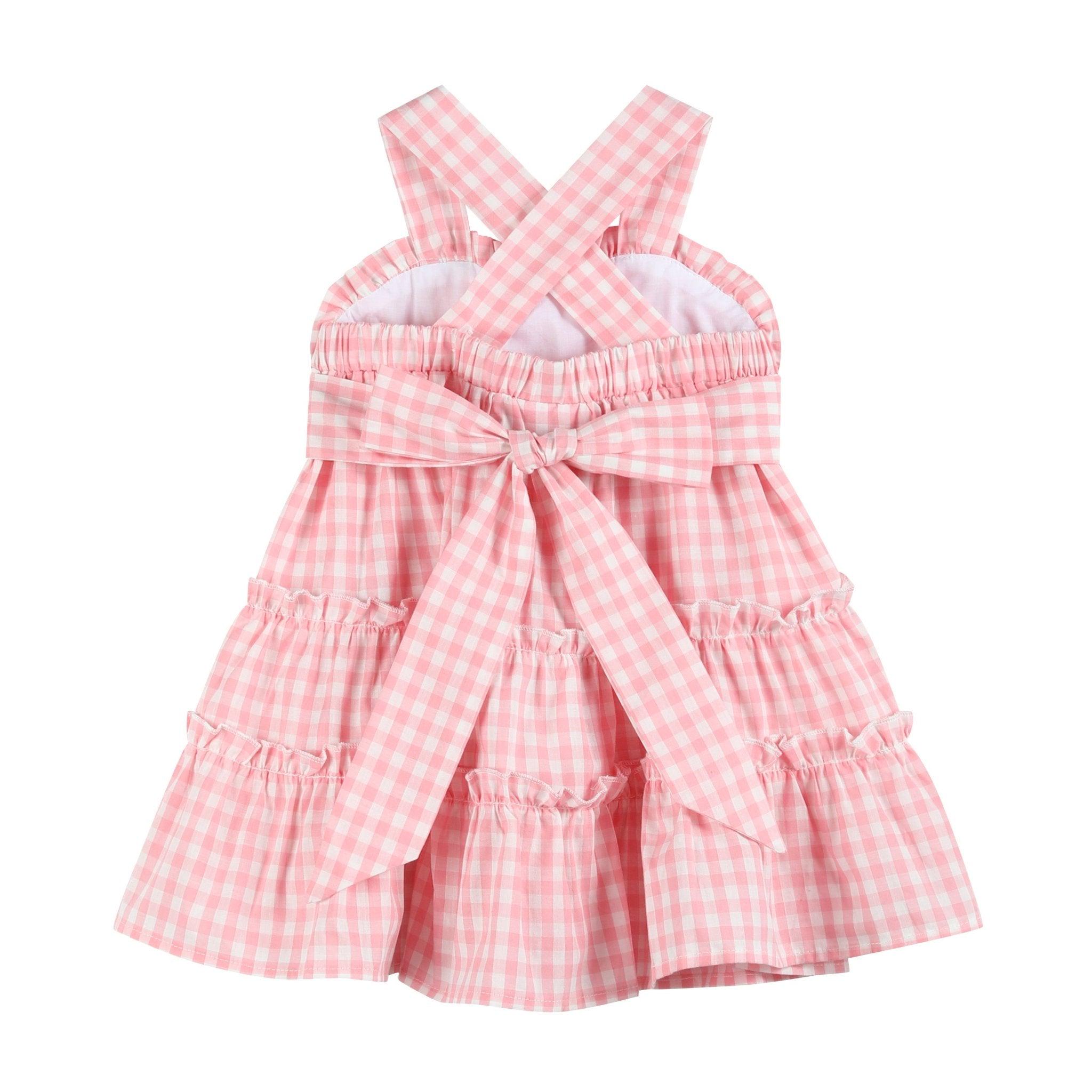 Pink Gingham Check Layered Sundress - Etsy