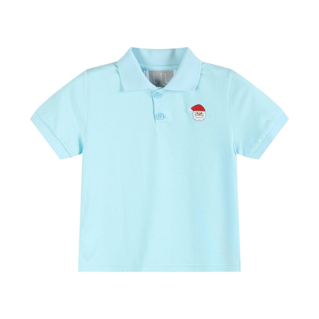 Light Blue Santa Polo Shirt - Etsy