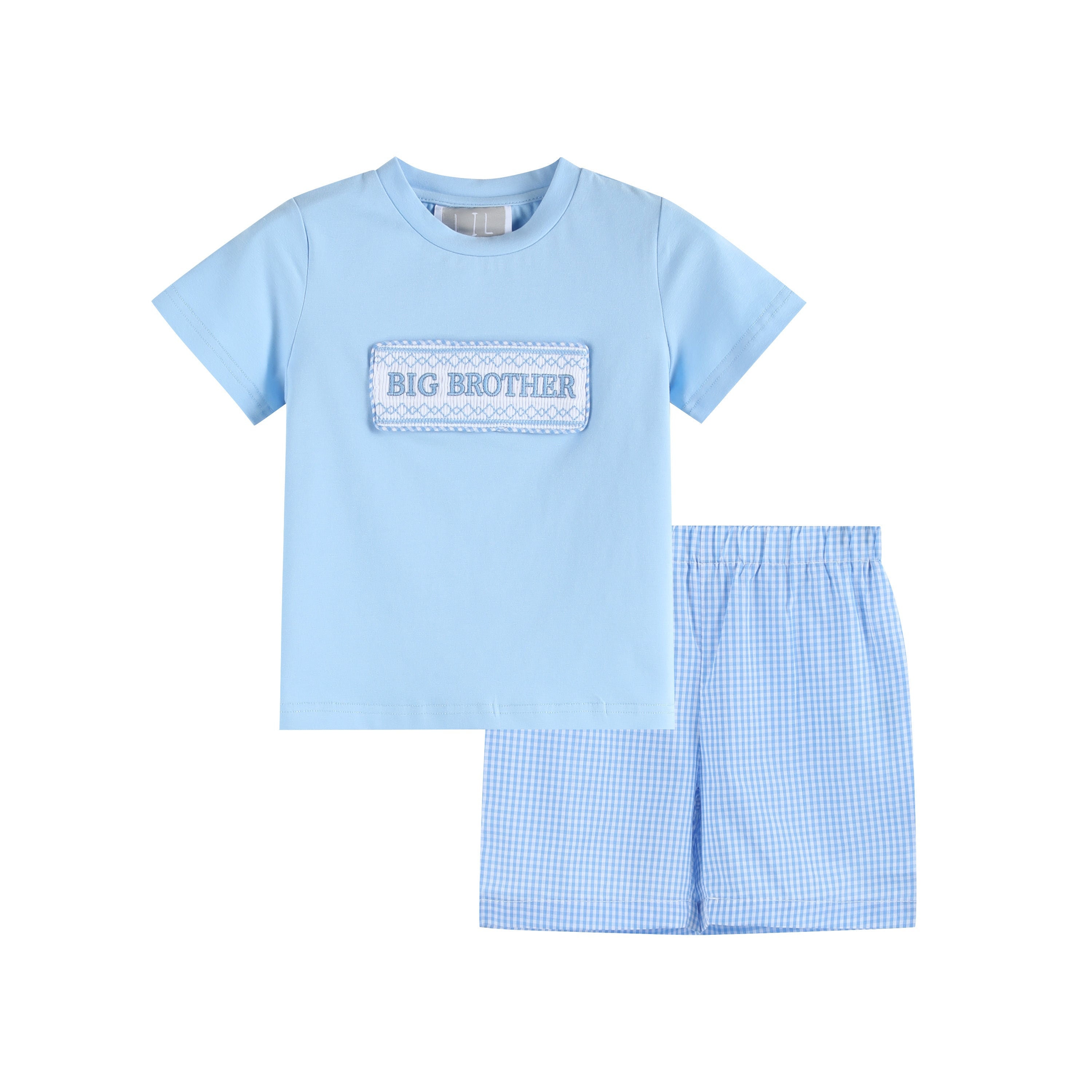 Light Blue Big Brother Smocked Shirt and Shorts Set - Etsy