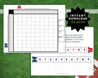 Football Pool Template Afc - Etsy