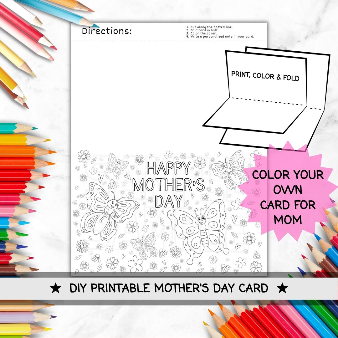 Printable Mothers Day Card Mothers Day Gift Diy Greeting Card Digital ...