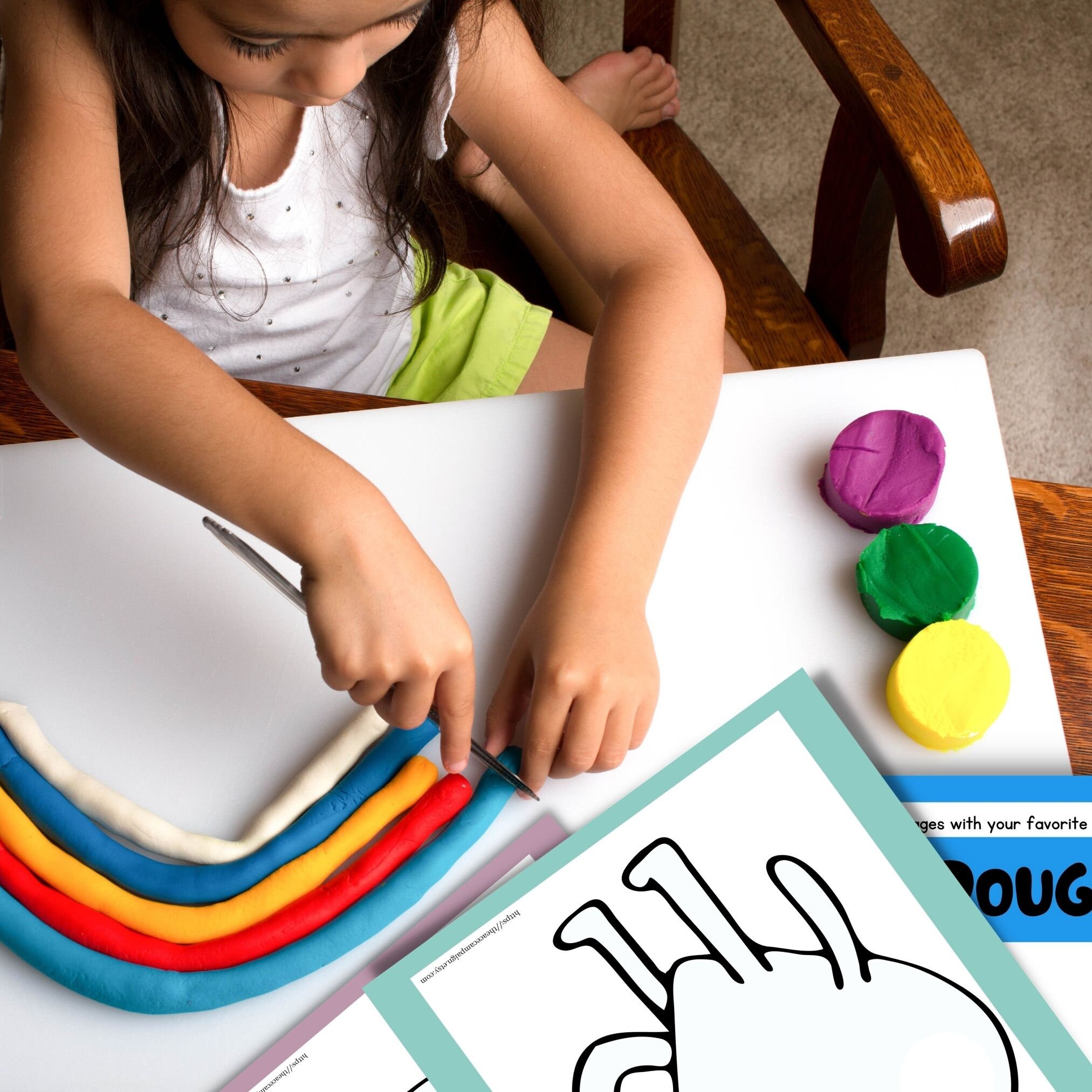 Heart Theme Playdough Mat Printable Toddler Activity Printable ...