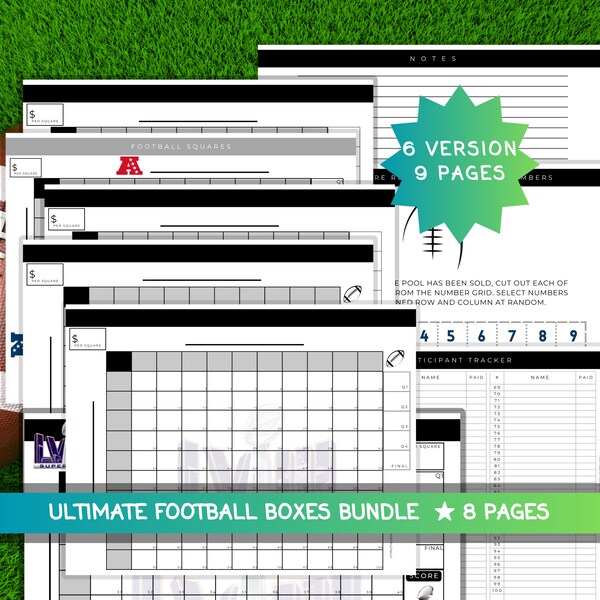 Super Bowl Pool Sheets - Etsy