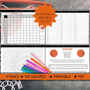 Ncaa Final Score Basketball Squares PDF Basketball Boxes March Madness ...