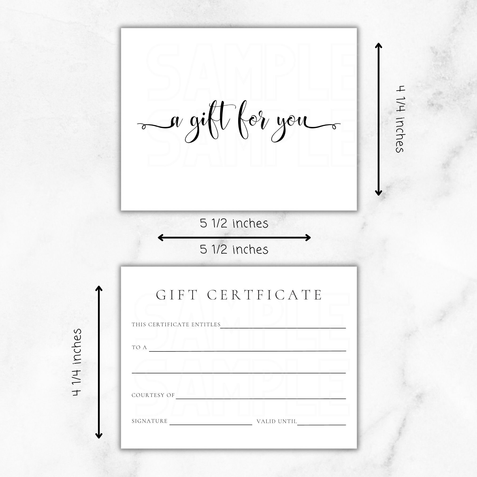 Editable Gift Certificate, Printable Gift Certificate, Minimalist Gift Certificate, DIY Gift ...