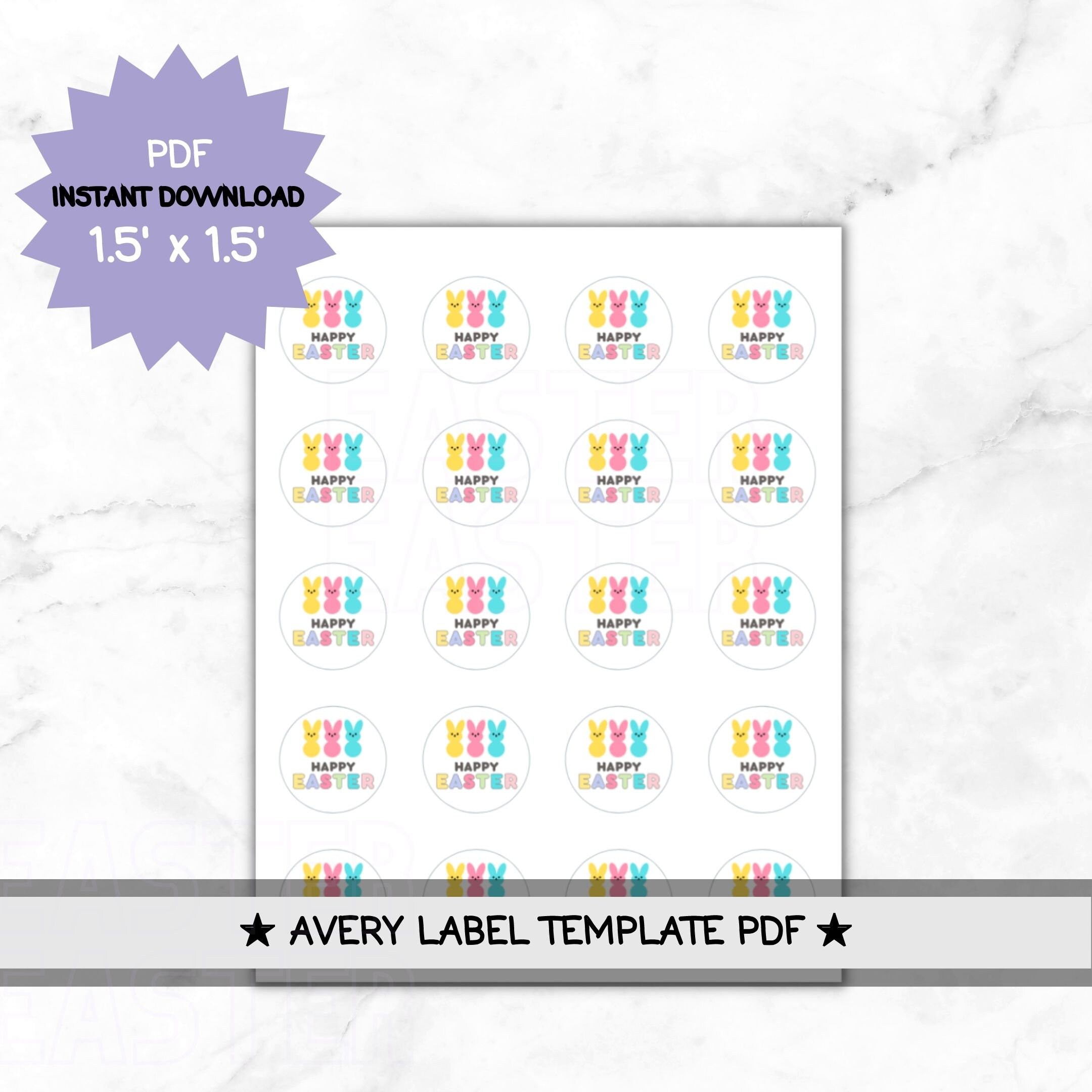 Printable Easter PNG Peeps Easter Theme Sticker Template Printable ...