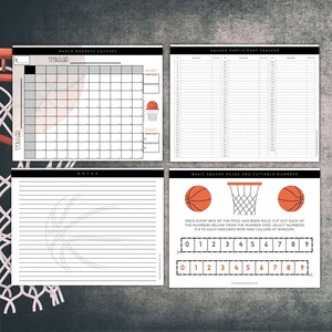 Ncaa Basketball Squares | Basketball Boxes | Printable | March Madness ...