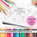 Printable Mothers Day Coloring Card Happy Mother's Day Digital Greeting ...