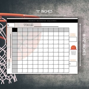 Ncaa Final Score Basketball Squares PDF Basketball Boxes March Madness ...