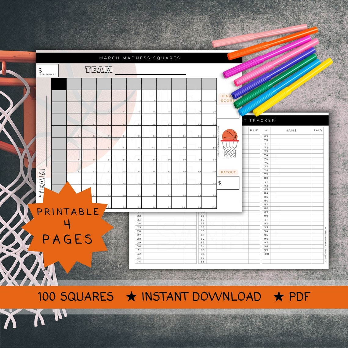 Ncaa Final Score Basketball Squares PDF Basketball Boxes March Madness ...