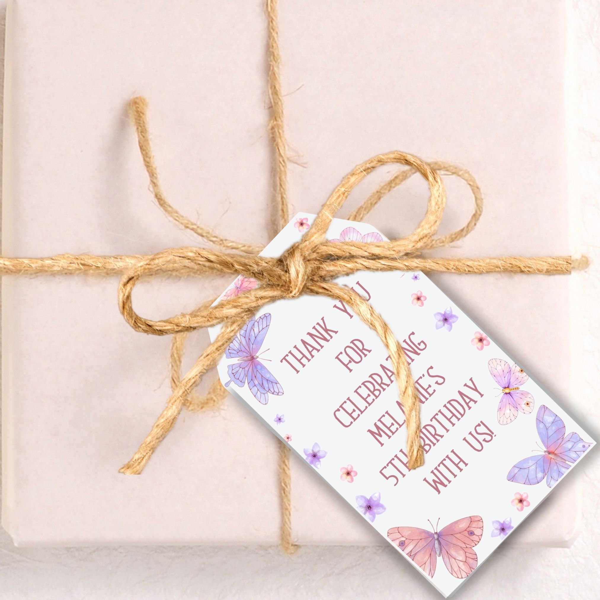 Butterfly Labels Butterfly Themed Favors Gift Tag Template Printable ...