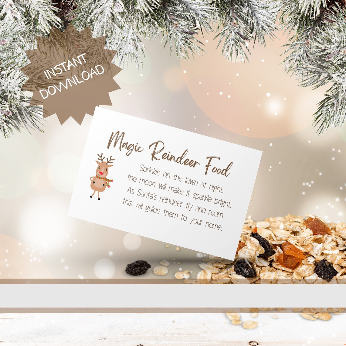 Printable Christmas Reindeer Food Printable Labels Printable Christmas ...