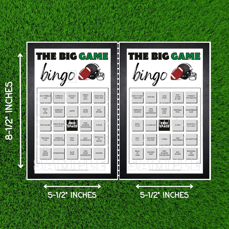 Super Bowl Bingo Cards | Printable Super Bowl Games | Printable Bingo ...