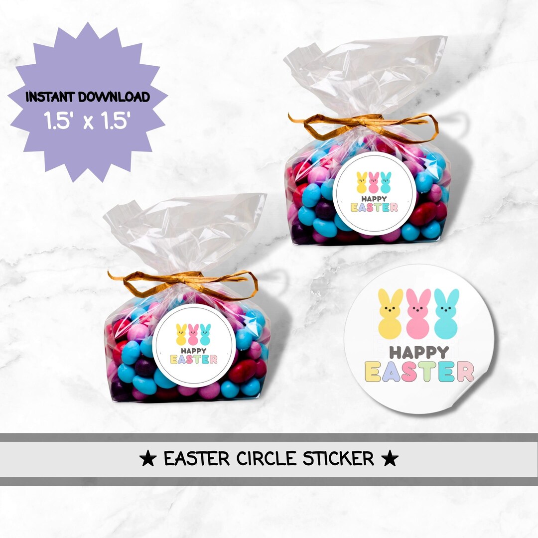 Printable Easter PNG Peeps Easter Theme Sticker Template Printable ...