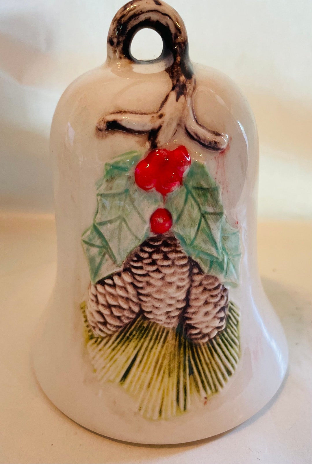 Vintage Ceramic Christmas Bell Hobby Piece - Etsy