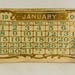 Antique 1933 Framed Calander the Village Smithy Picture Cottage Chalet ...