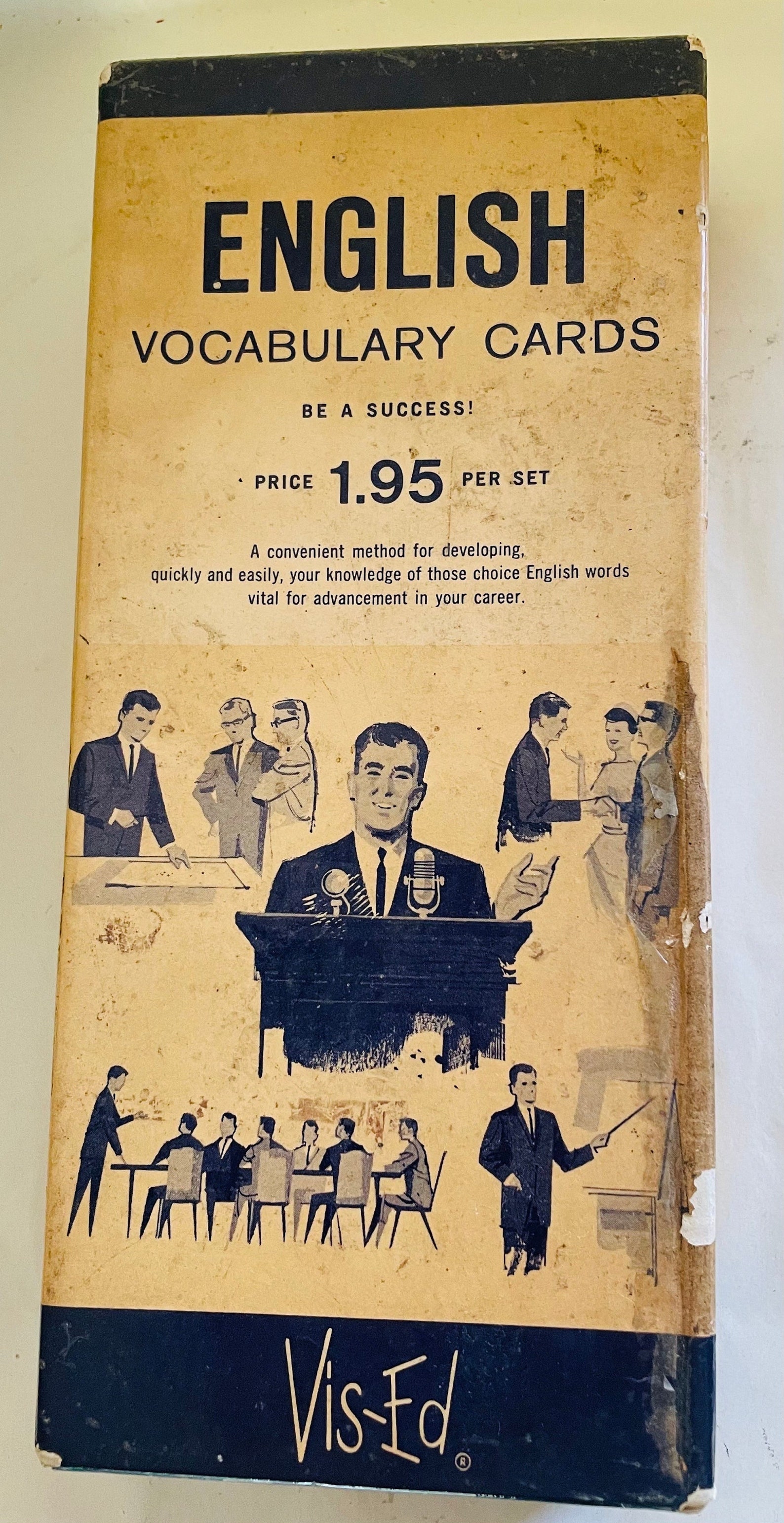 Vintage Vis Ed English Vocabulary Cards Flashcards - Etsy