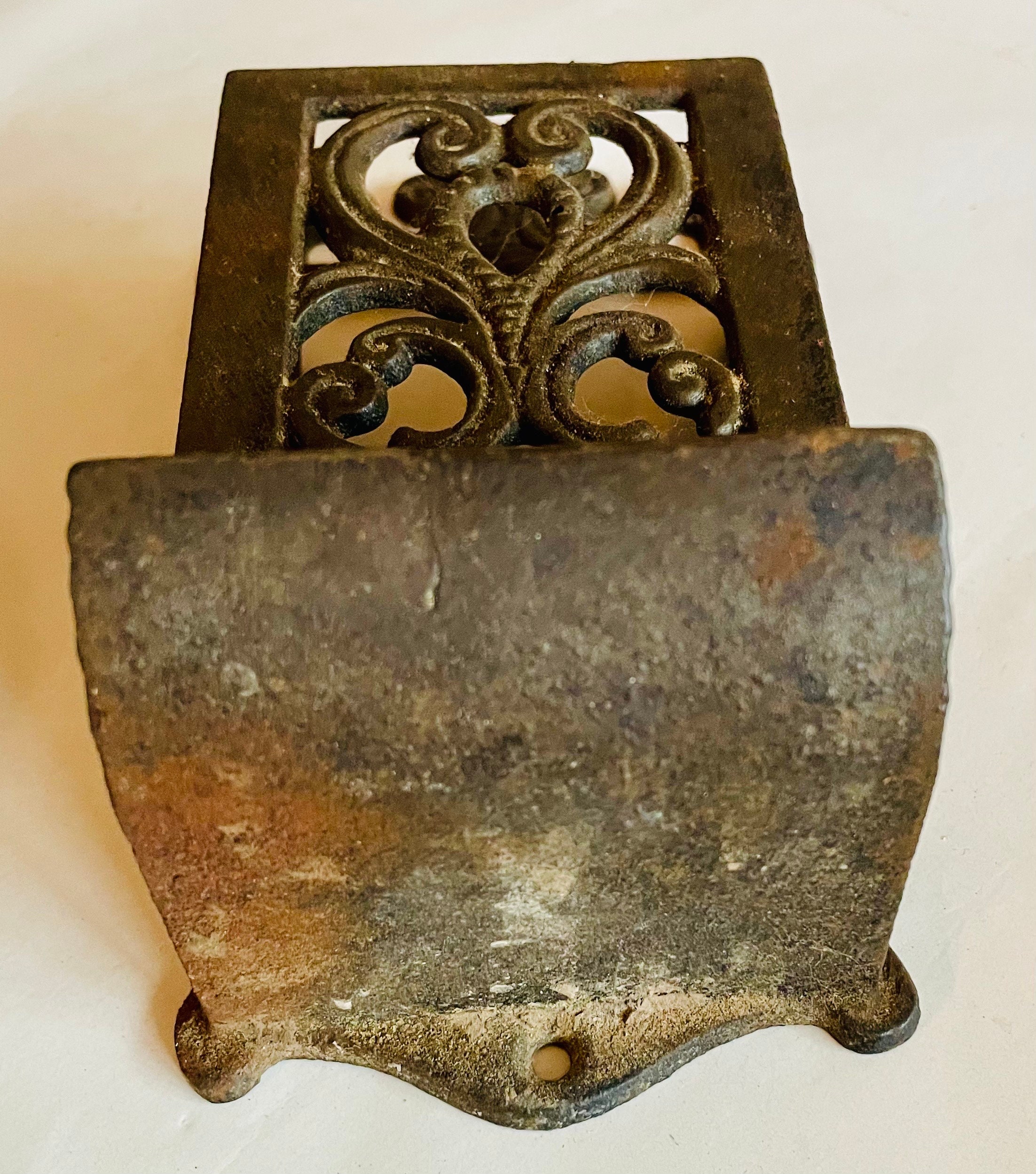 Vintage Cast Iron Matchbox Holder Wall Mount - Etsy