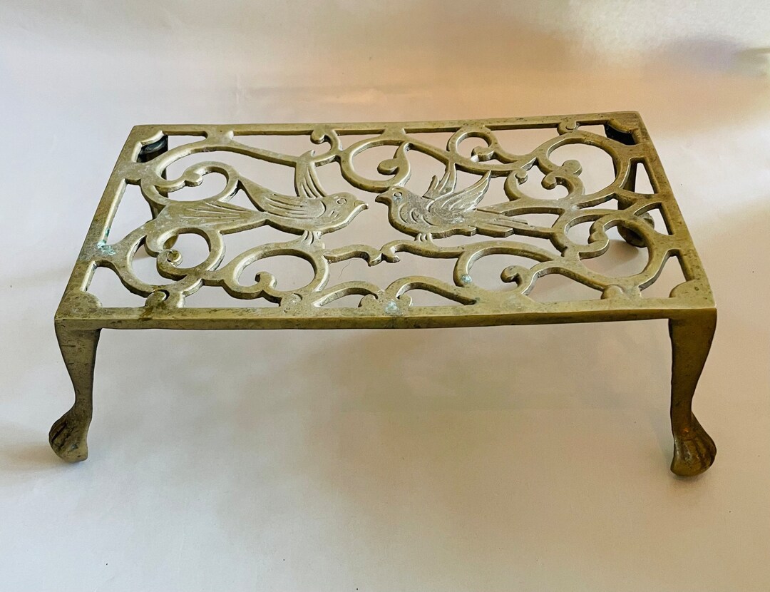 Brass Fireplace Footman or Planter Stand or Trivet - Etsy