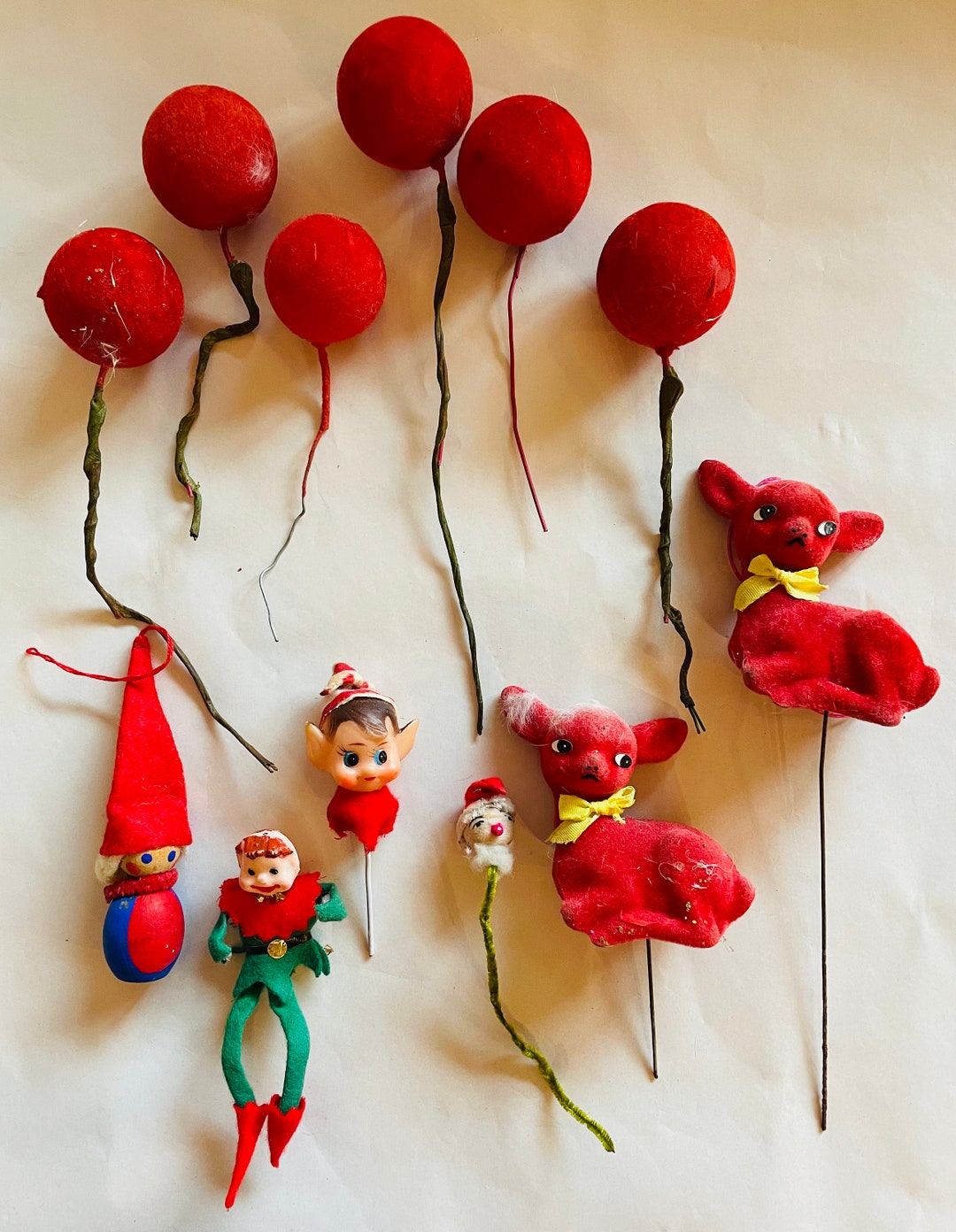 Vintage Flocked Christmas Picks - Etsy