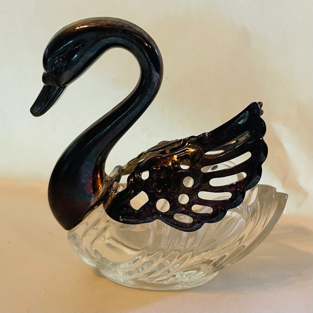 Vintage Swan Salt Cellar Made in Italy - Etsy