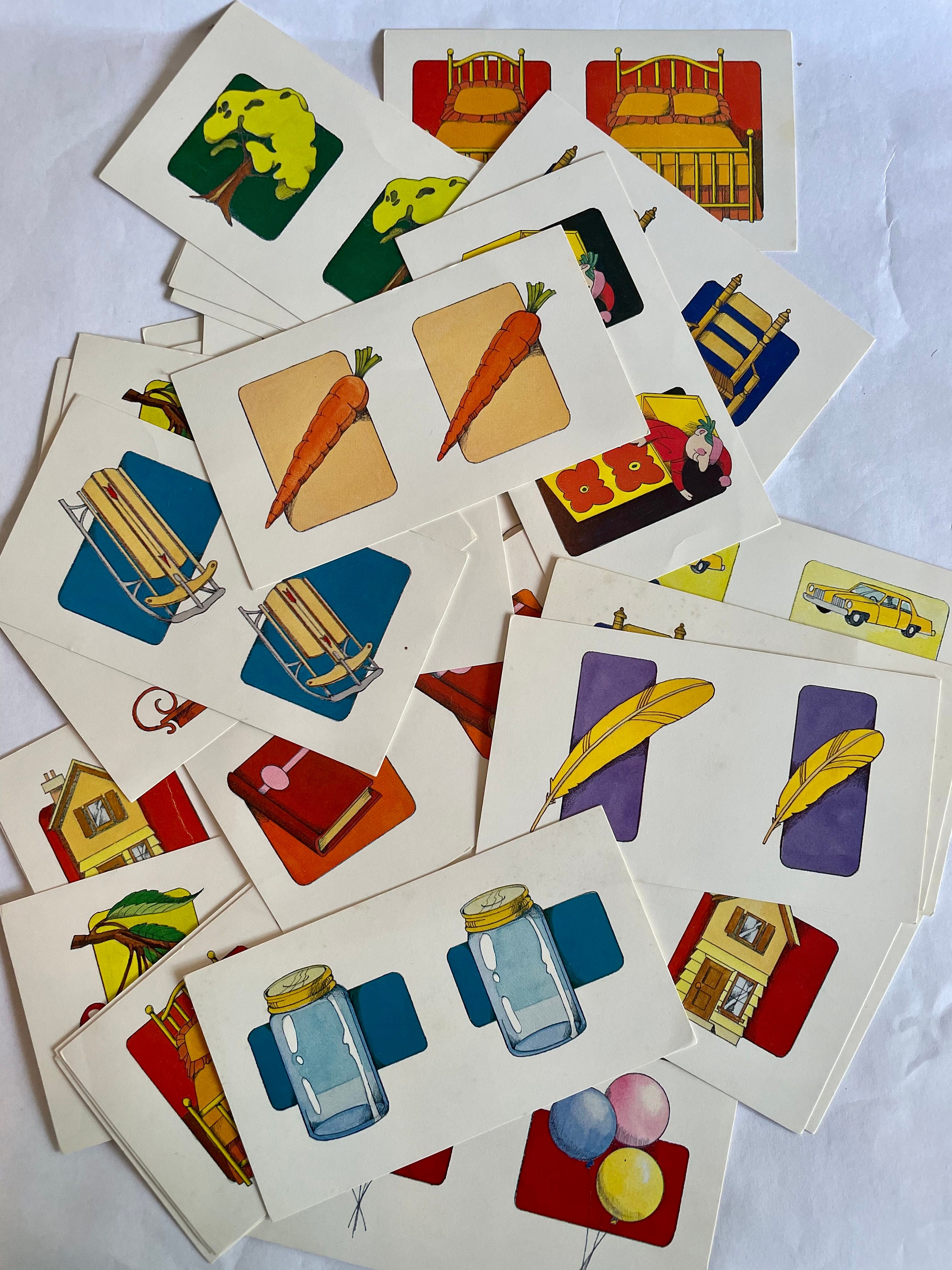 Vintage Ideal Alike and Not Alike Cards Proportion Picture Cards - Etsy