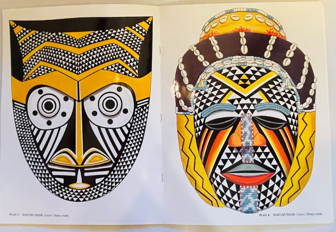 African Punch-out Masks Book - Etsy