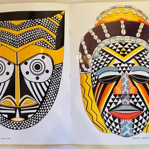 African Punch-out Masks Book - Etsy