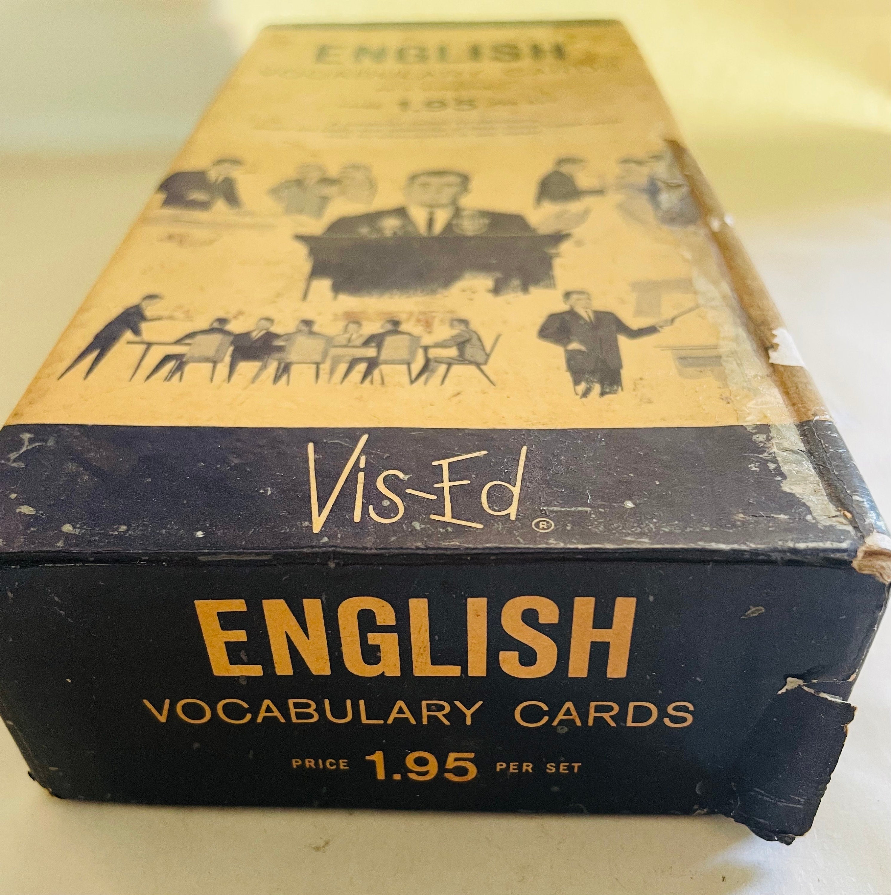 Vintage Vis Ed English Vocabulary Cards Flashcards - Etsy