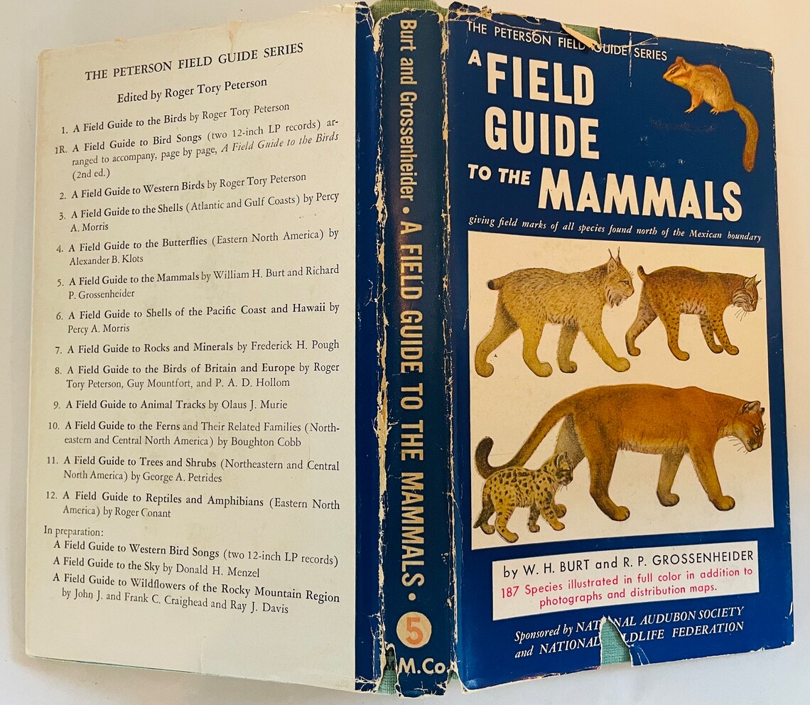 Peterson Field Guide to the Mammals Vintage Hardback - Etsy