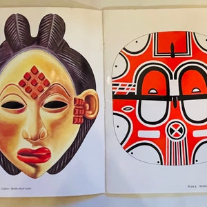 African Punch-out Masks Book - Etsy