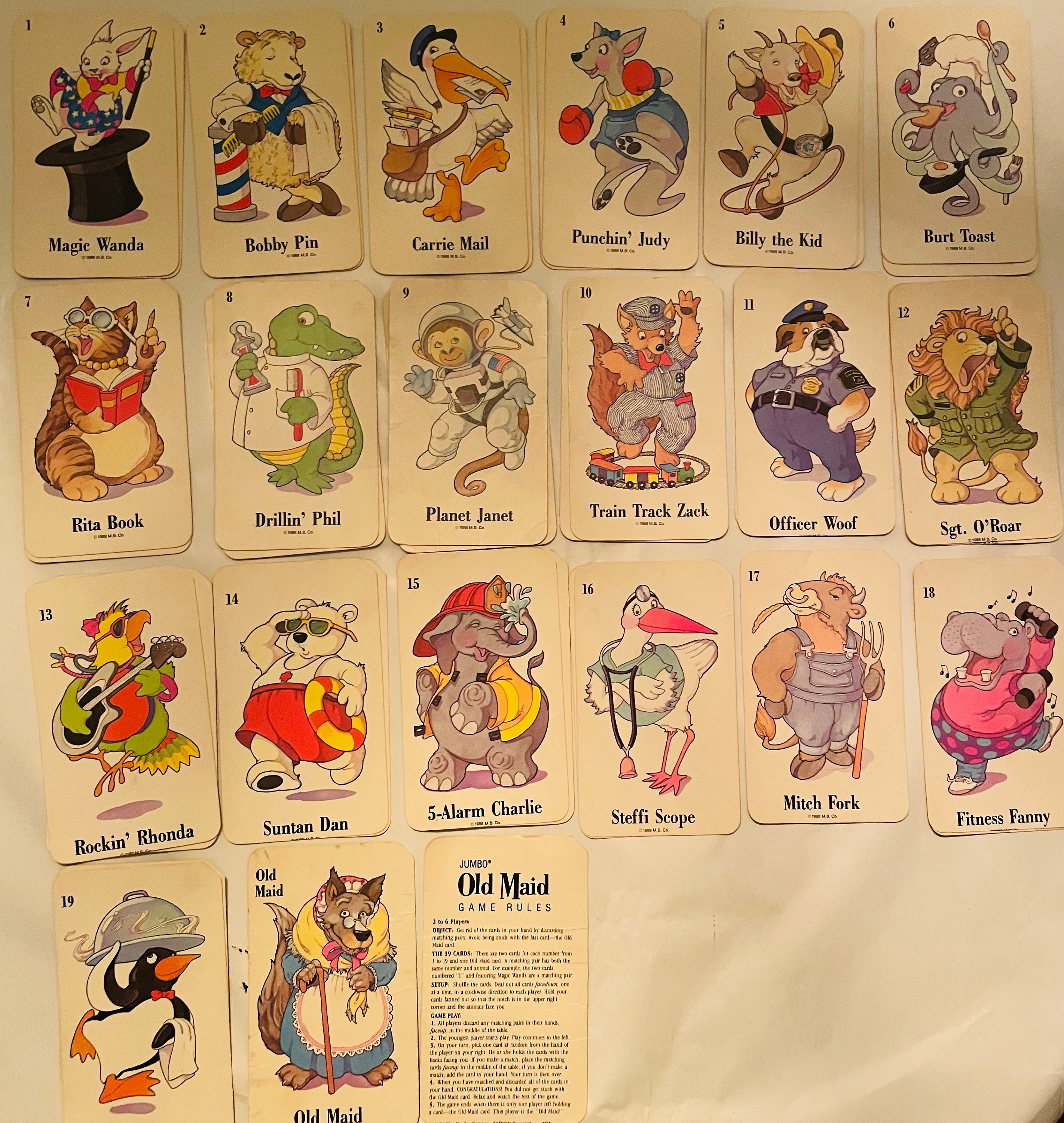 Vintage Jumbo Old Maid Cards - Etsy