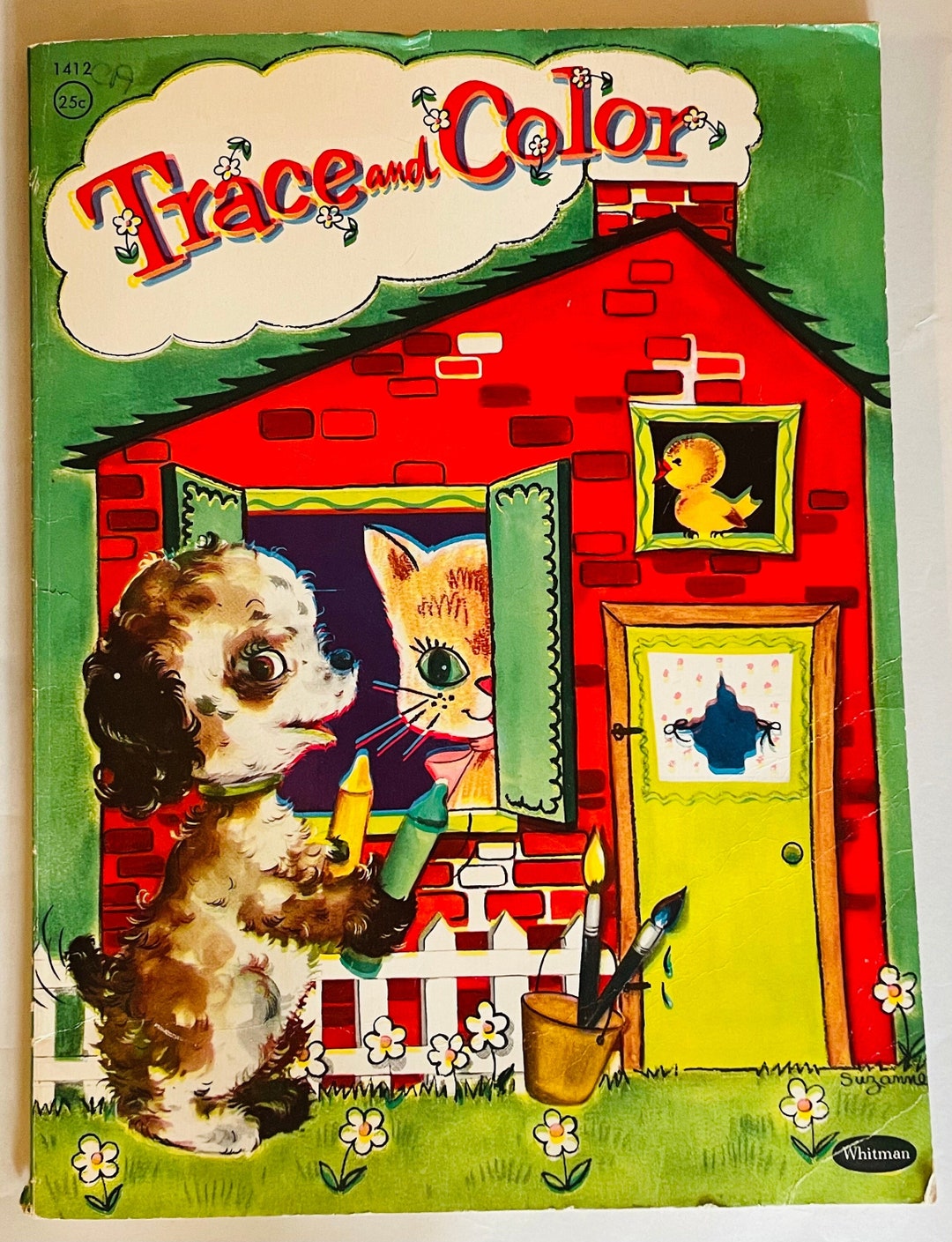 Vintage Whitman Trace and Color Coloring Book by Dorothy Hall - Etsy