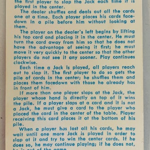 Vintage Whitman Slap Jack Card Game - 1988 Copy - Etsy