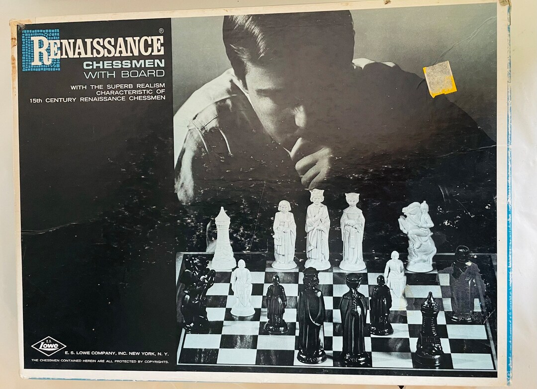 Vintage Renaissance Chessmen With Board E.S. Lowe - Etsy