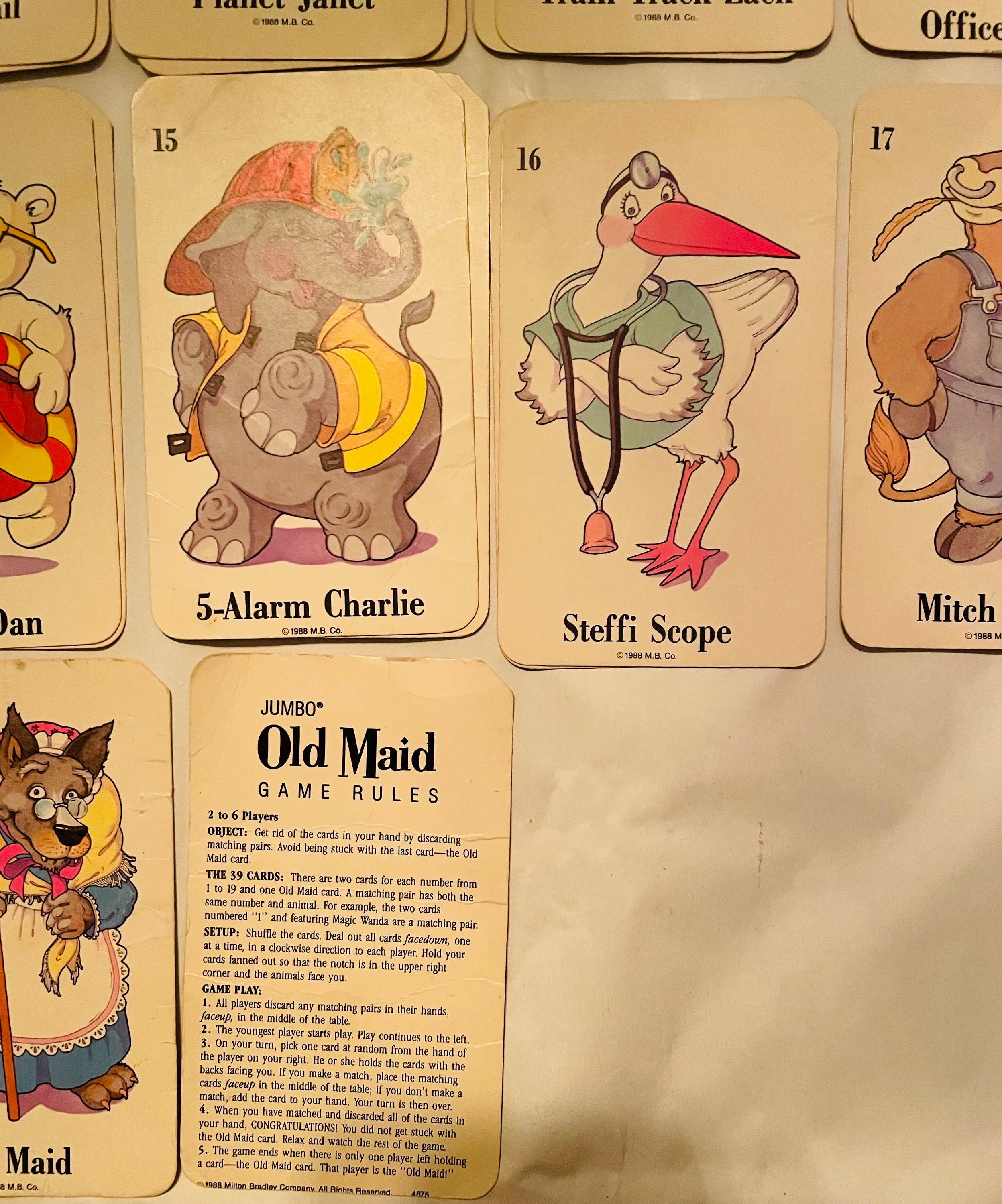 Vintage Jumbo Old Maid Cards - Etsy