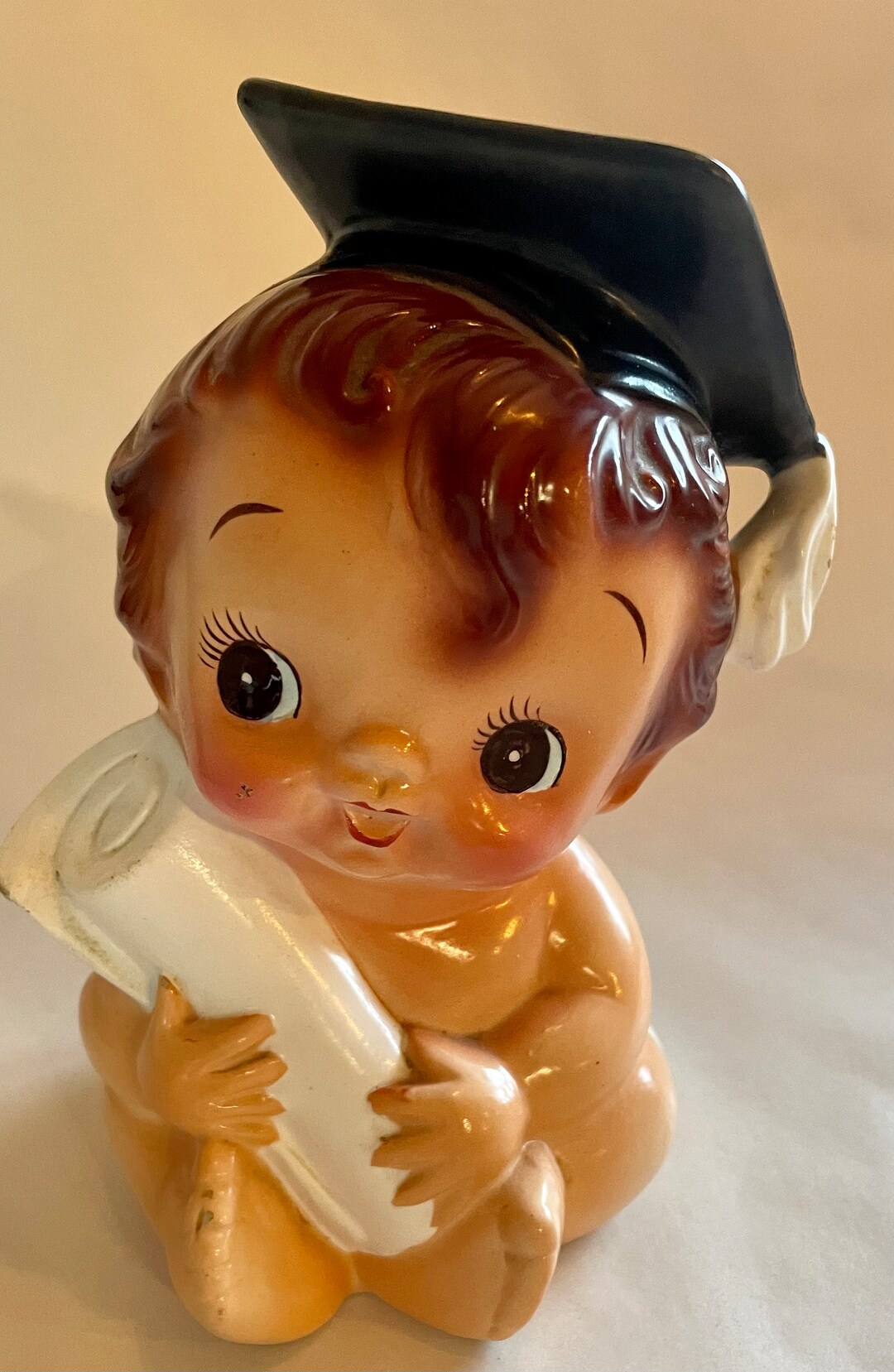 Ucagco Ceramic Baby Graduation Diploma Bank Chalkware Made in Japan - Etsy