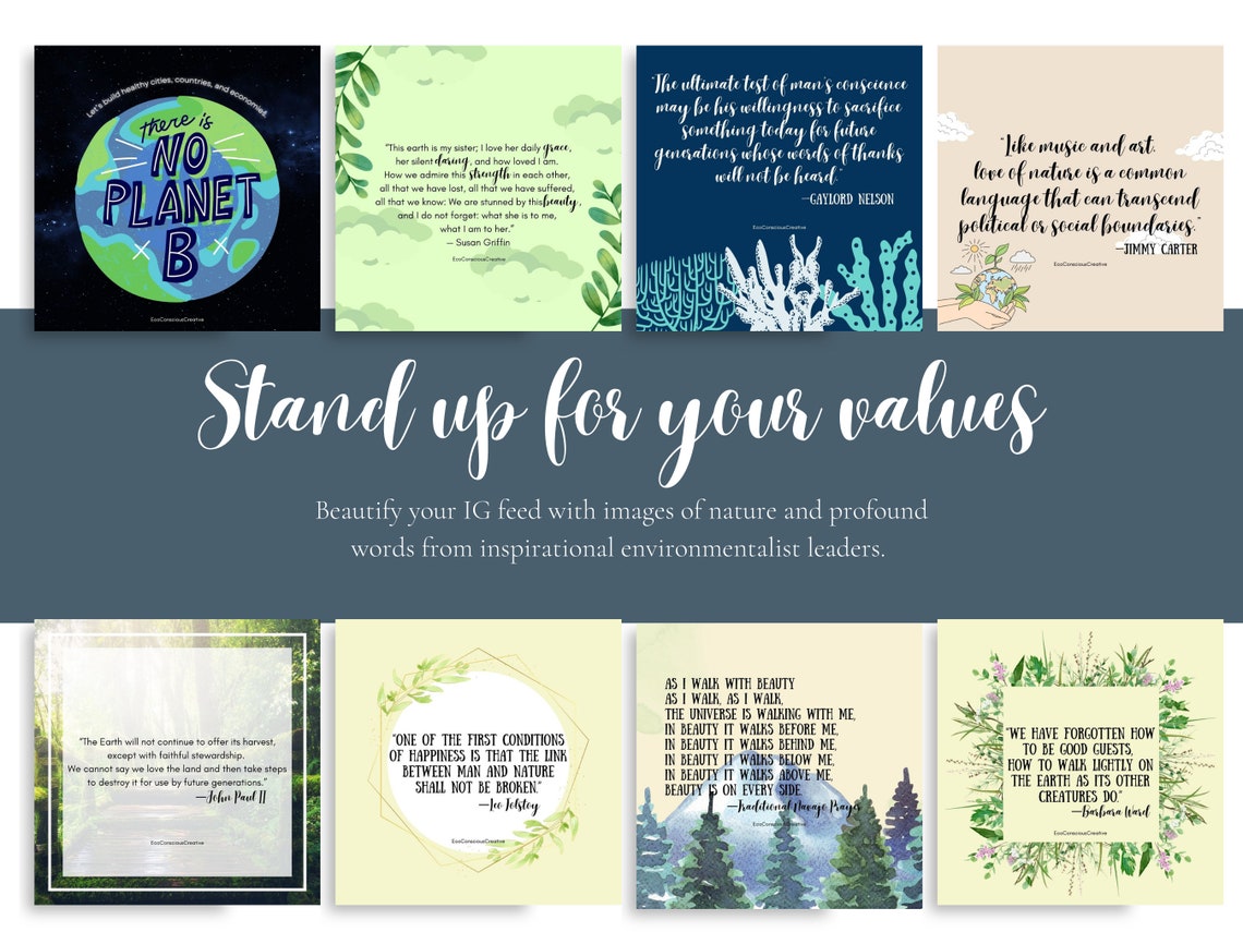 Environmental Quote Social Media Graphics | Instagram Post Quote ...