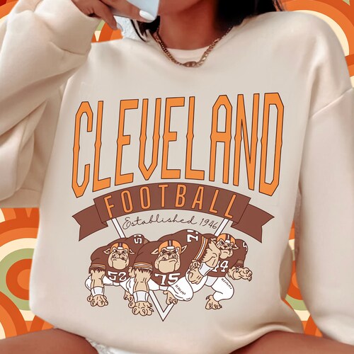 Cleveland Football Crewneck Sweatshirt Browns Sweatshirt - Etsy